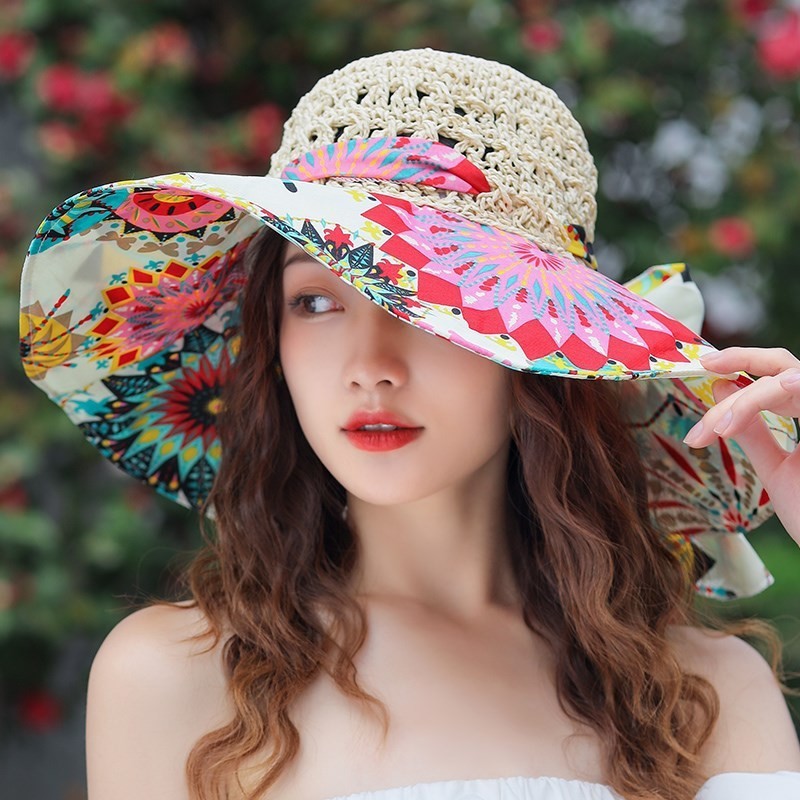 NEW Women's Summer Bucket Folding fashion Straw Hat Panamas UV ...