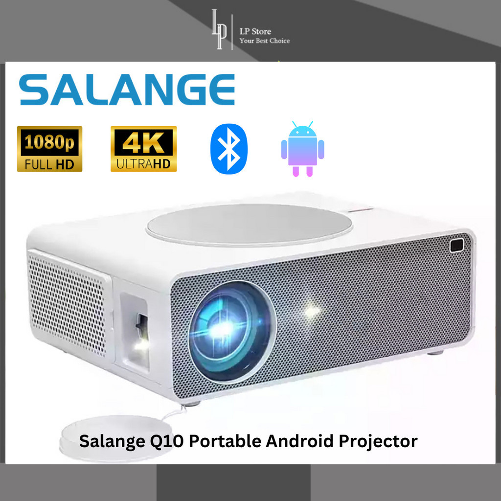 Salange Q10 Portable Projector HD 4K 1080P 600 ANSI Lumens Android 9 ...