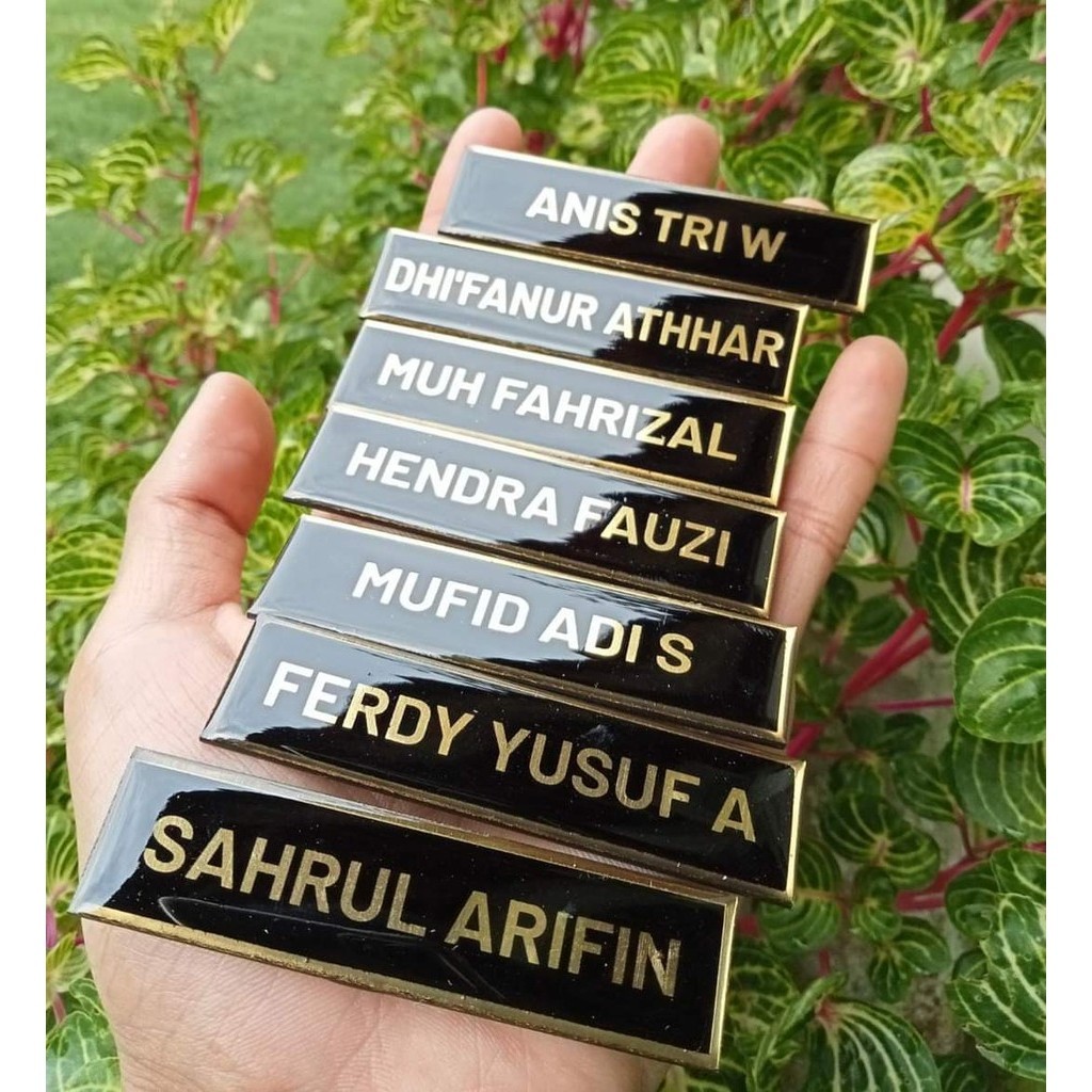 [No Po] STAINLESS NAME TAG/STAINLESS/Brass Chest Nameplate Can Be ...