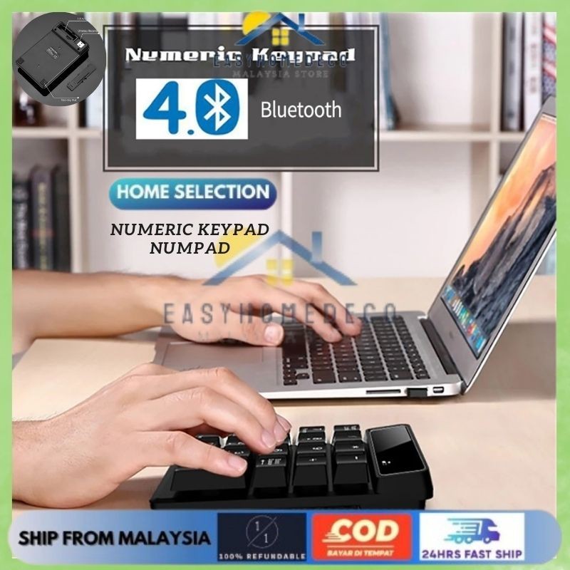 Laptop PC Wireless Numeric Keyboard Numpad Mini with USB External ...