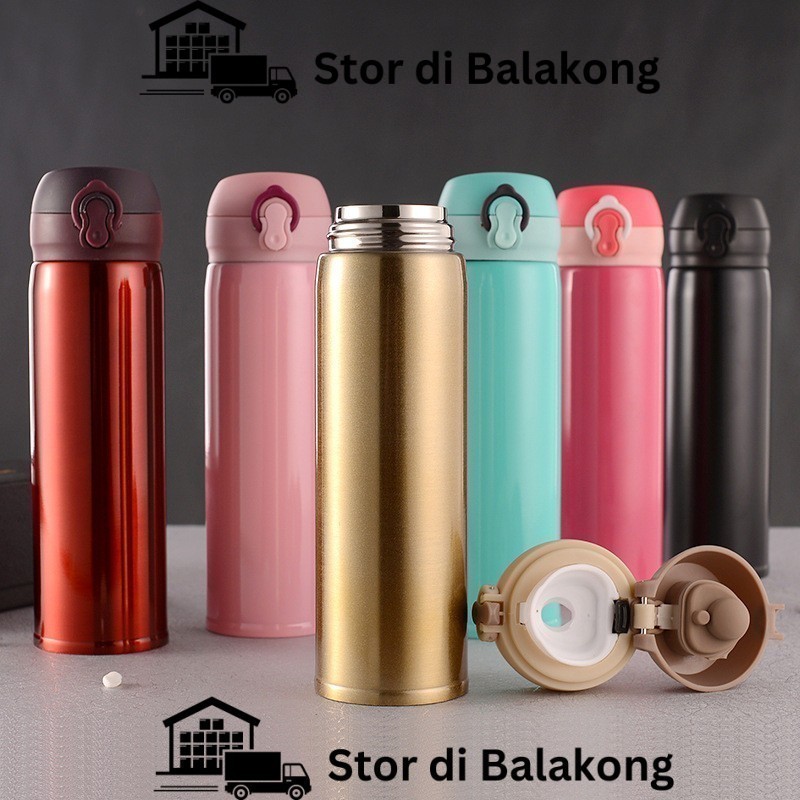 Stainless Steel Botol Vacuum Flask Termos Thermos Bottle 500ml Double ...