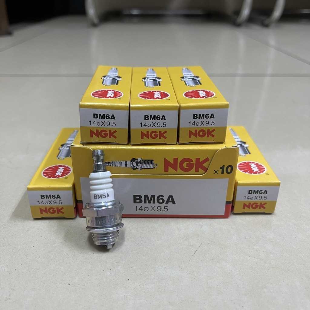 NGK SPARK PLUG BM6A BM6 BM-6A PLUG UNTUK MESIN RUMPUT CHAINSAW MIST BLOWER PLUG CHAIN BLOWER ...