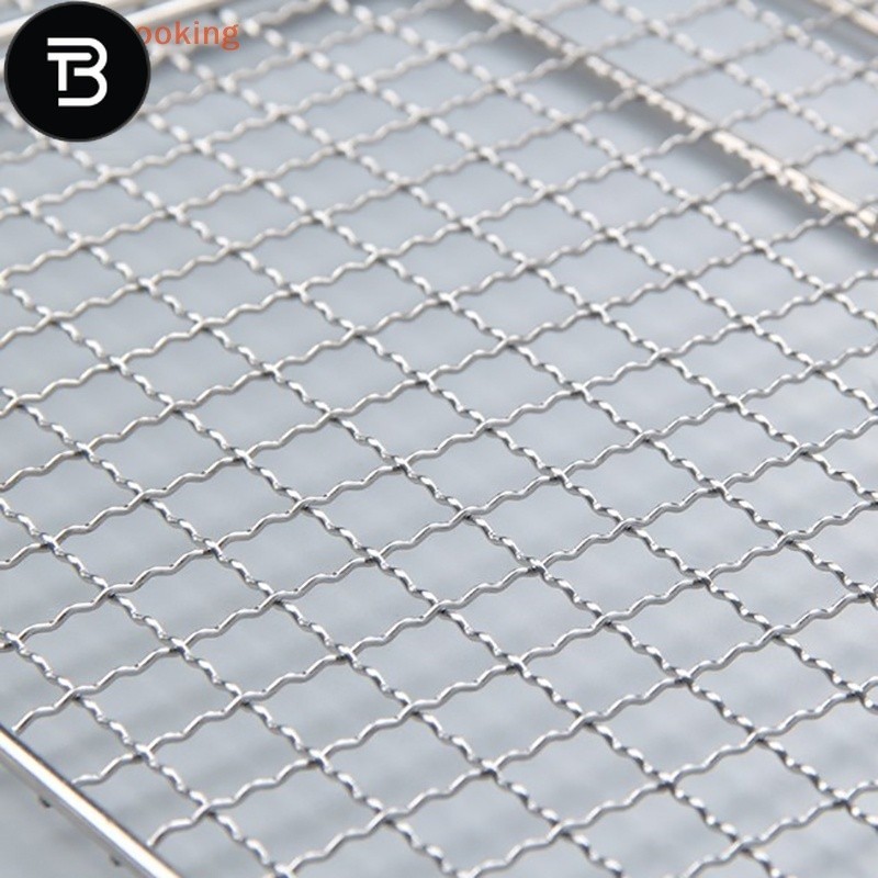 TB [LargeLooking] Stainless Steel BBQ Non Stick Grilling Basket Grill ...