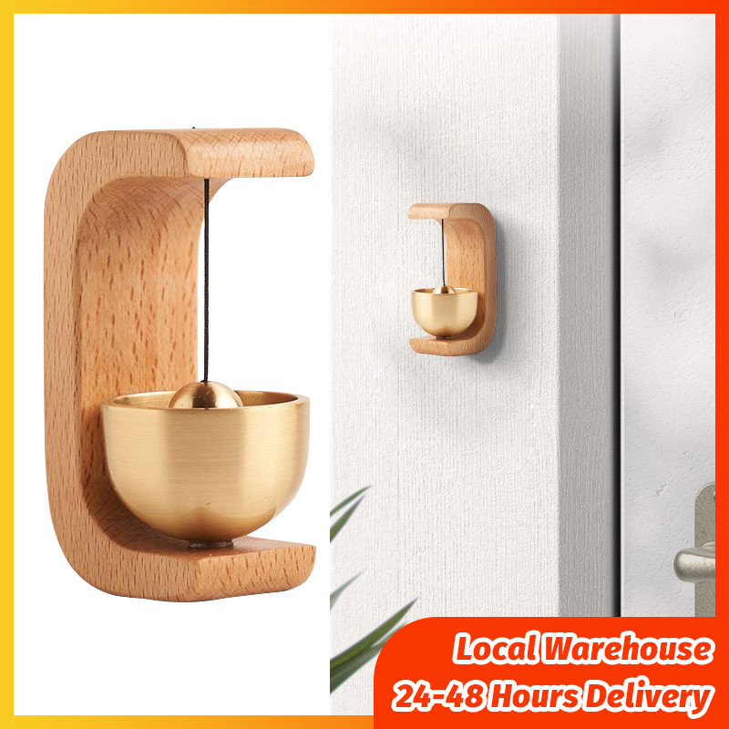 Creative Doorbell Wind Chimes Door Ornament Wooden Doorbells Home Decor ...