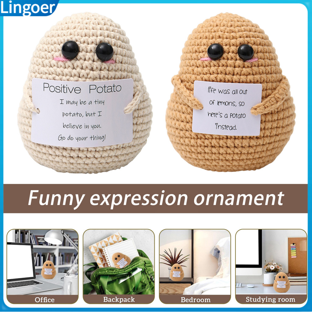 Lingoer| Crochet Potato Decoration Handmade Crochet Potato Doll with ...