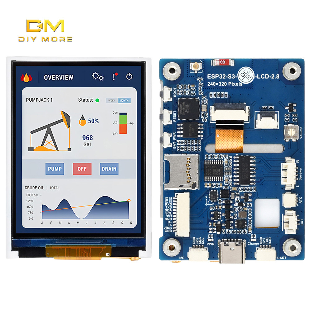 DIYMORE ESP32-S3-LCD-2.8 ESP32-S3-LCD-2.8B ESP32-S3 2.8-inch LCD Screen Wifi Bluetooth ...