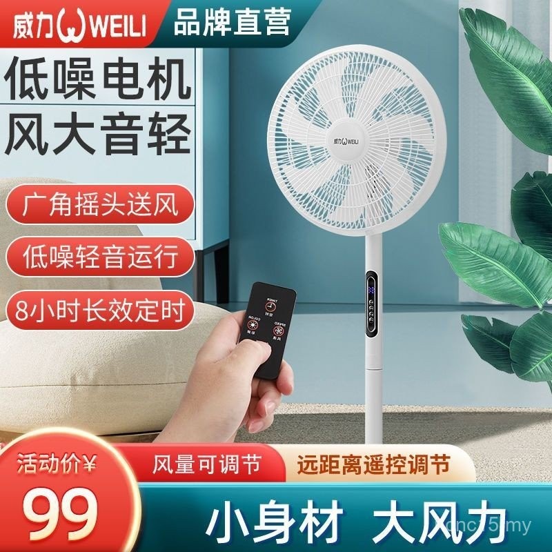 Power Floor Fan Electric Fan Shaking Head Fan Remote Control Timing ...