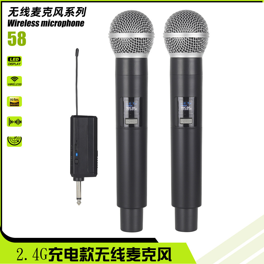 mic amgrass wireless mic microphone wireless 58 Rechargeable Wireless ...