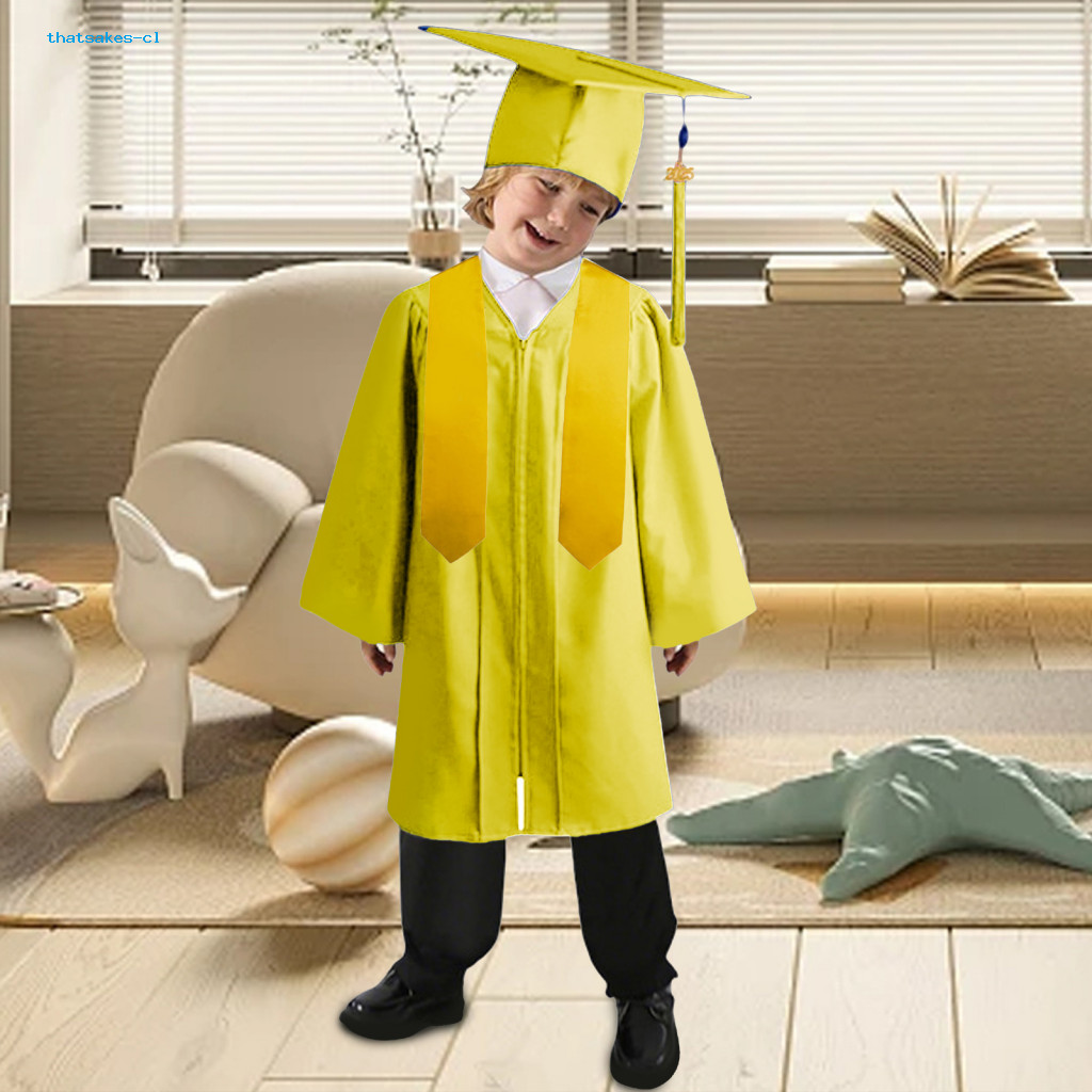 thatsakes Graduation Cap and Gown Set Kids Bachelor Suit Kids ...