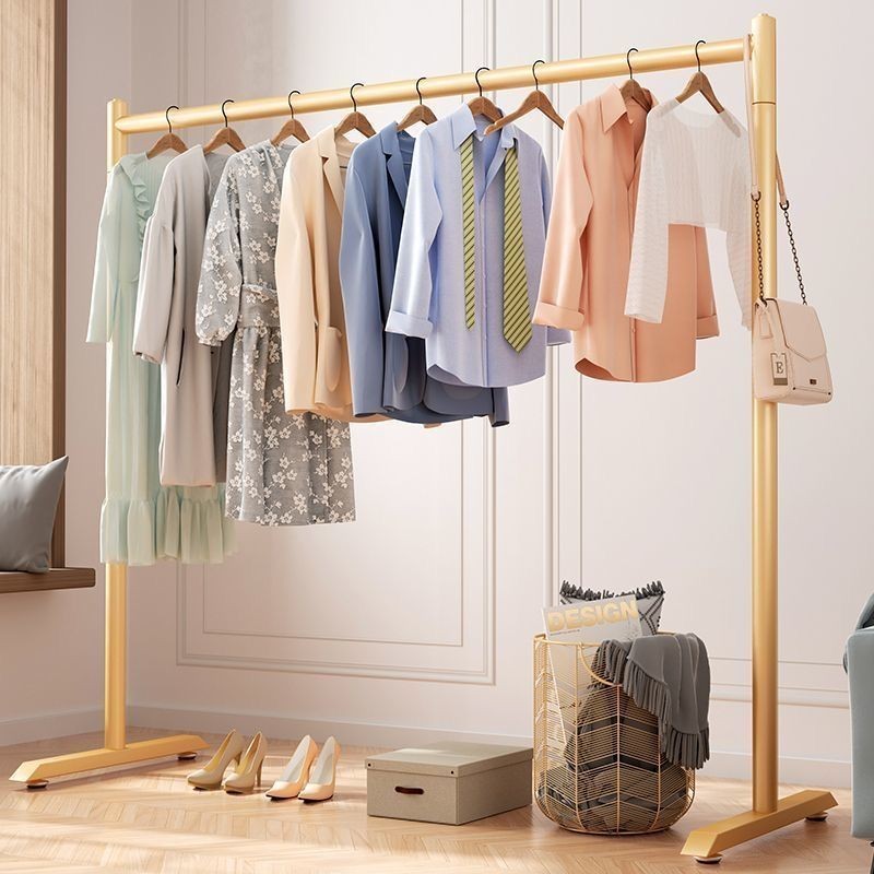 hangers// Floor-standing Clothes Drying Rack For Bedroom Household ...