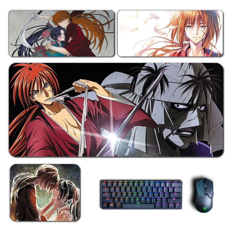 Anime Rurouni Kenshin Mouse Pad Himura Kenshin Kamiya Kaoru Mousepad ...