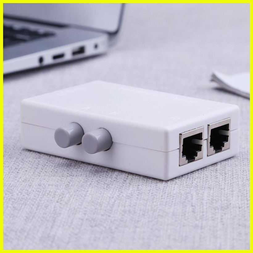 2 Port RJ45 Network Switch 1 to 2 2 to 1 RJ45 Splitter Internet Network ...