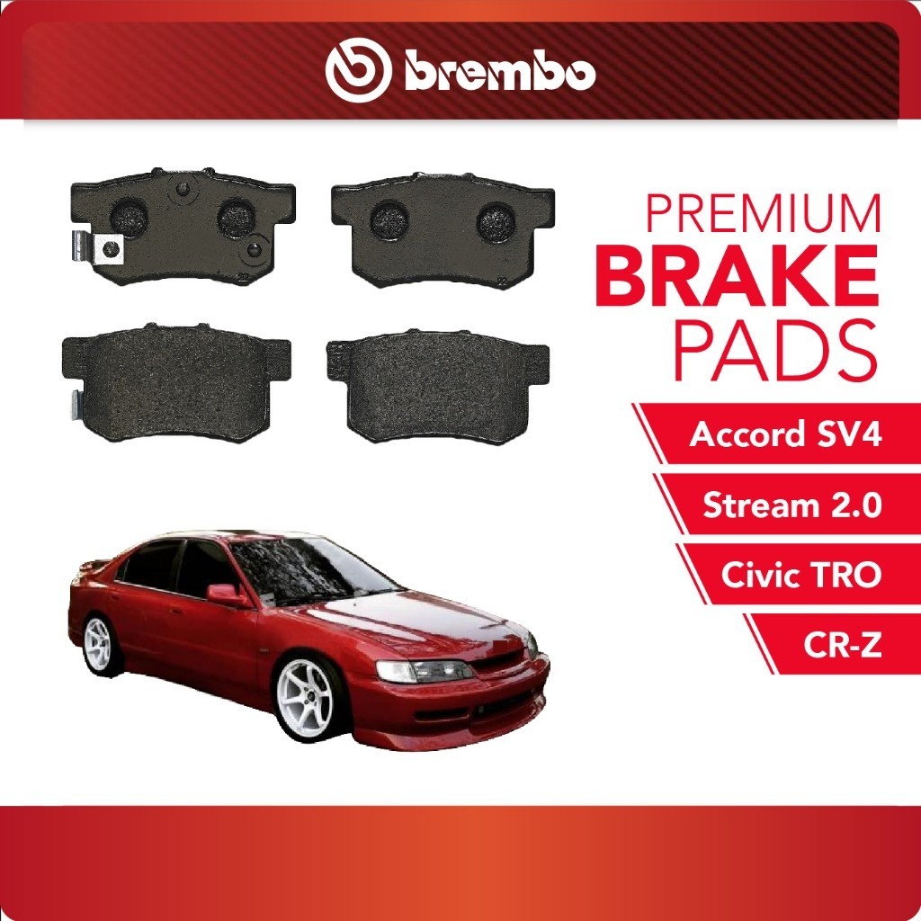 BREMBO Rear Brake Pads (1 set) For Honda Civic'12 TRO, Accord SV4, S84 ...
