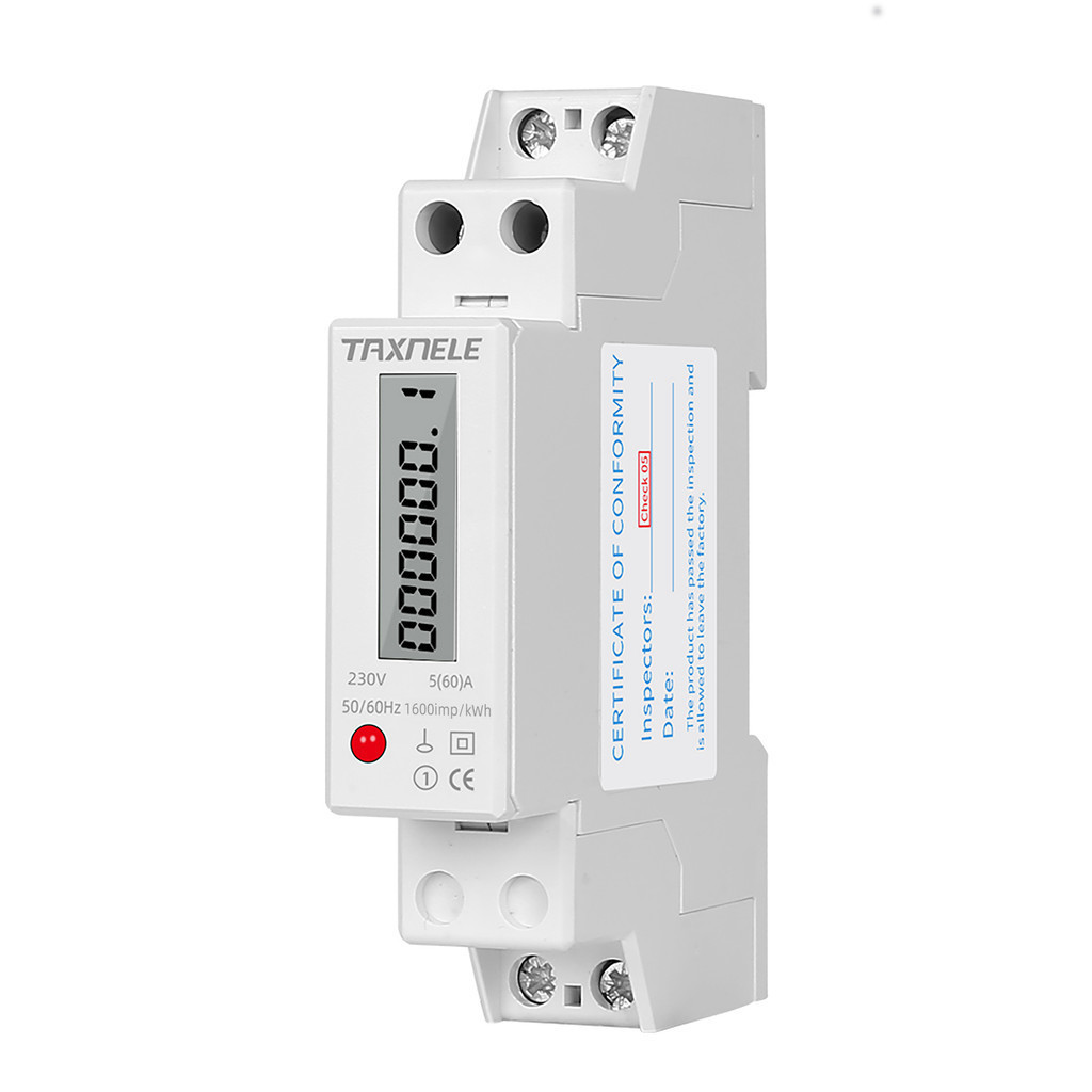 1P Single Phase Digital Wattmeter Power Consumption Energy Meter kWh AC ...