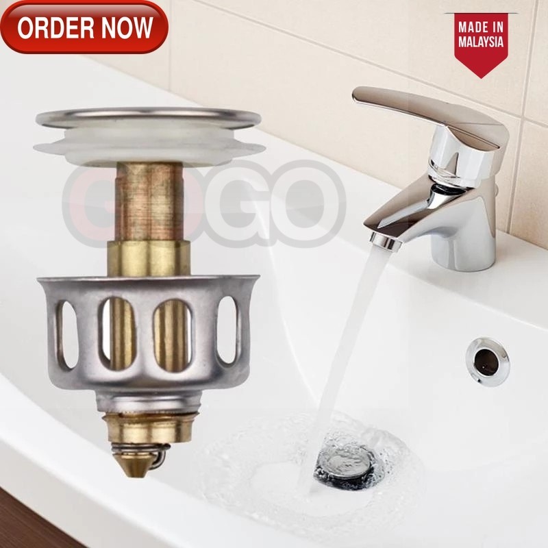 GG Universal Bouncing Core Sink Drain Plug/Kitchen Sink Vanity Pressed ...