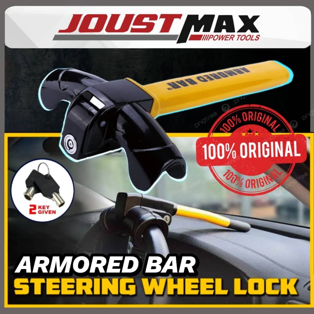 Universal Auto Anti Theft Car Vehicle Security Rotary Steering Wheel ...