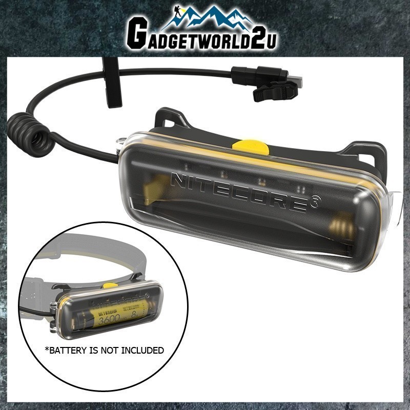 Nitecore 18650 Headlamp Battery Extension Case for Nitecore NU40, NU43 ...