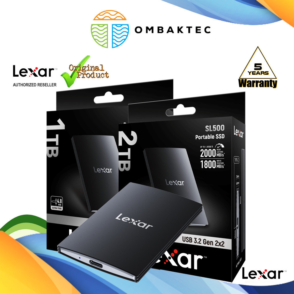 Lexar SL500 1TB / 2TB Portable SSD USB 3.2 (2000MB/s R / 1800 MB/s W) | Shopee Malaysia