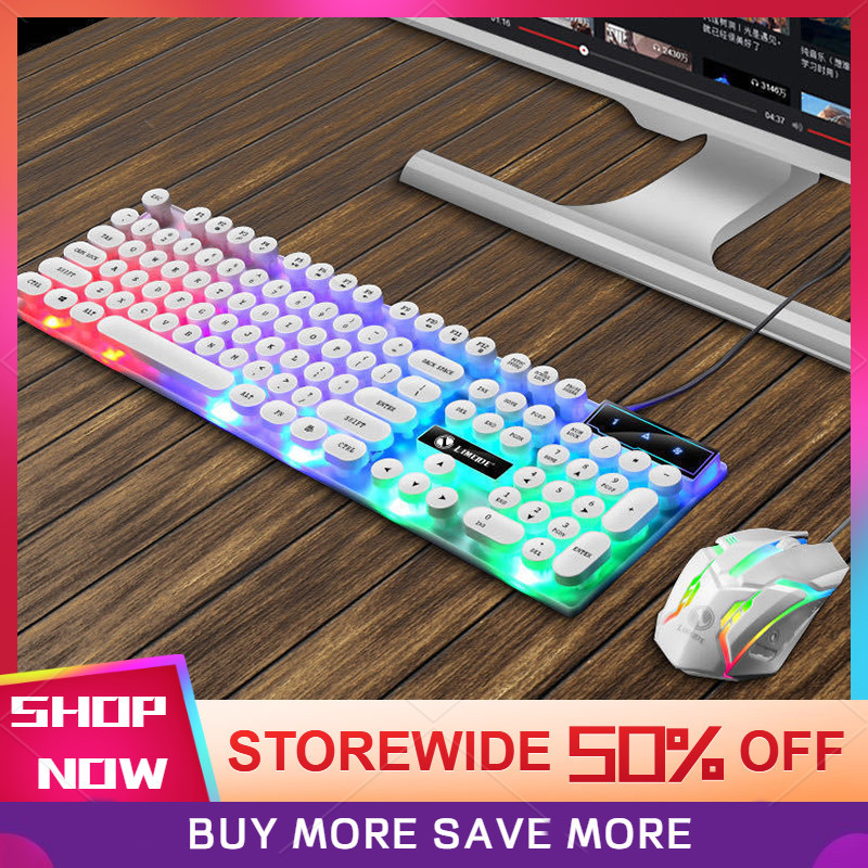 Punk Luminous Keyboard wired Keyboard Gaming Manipulator Keyboard With ...