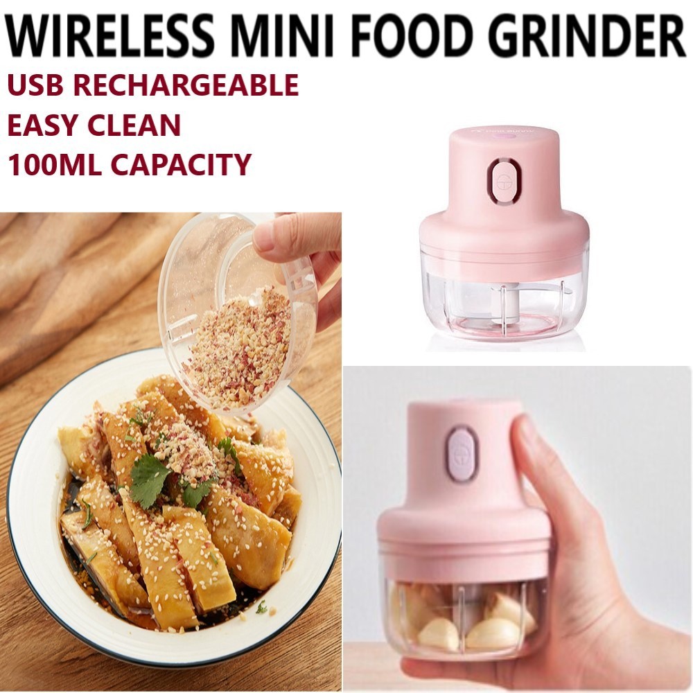 [Clearance] Electric Wireless USB Rechargeable Food Grinder Garlic ...