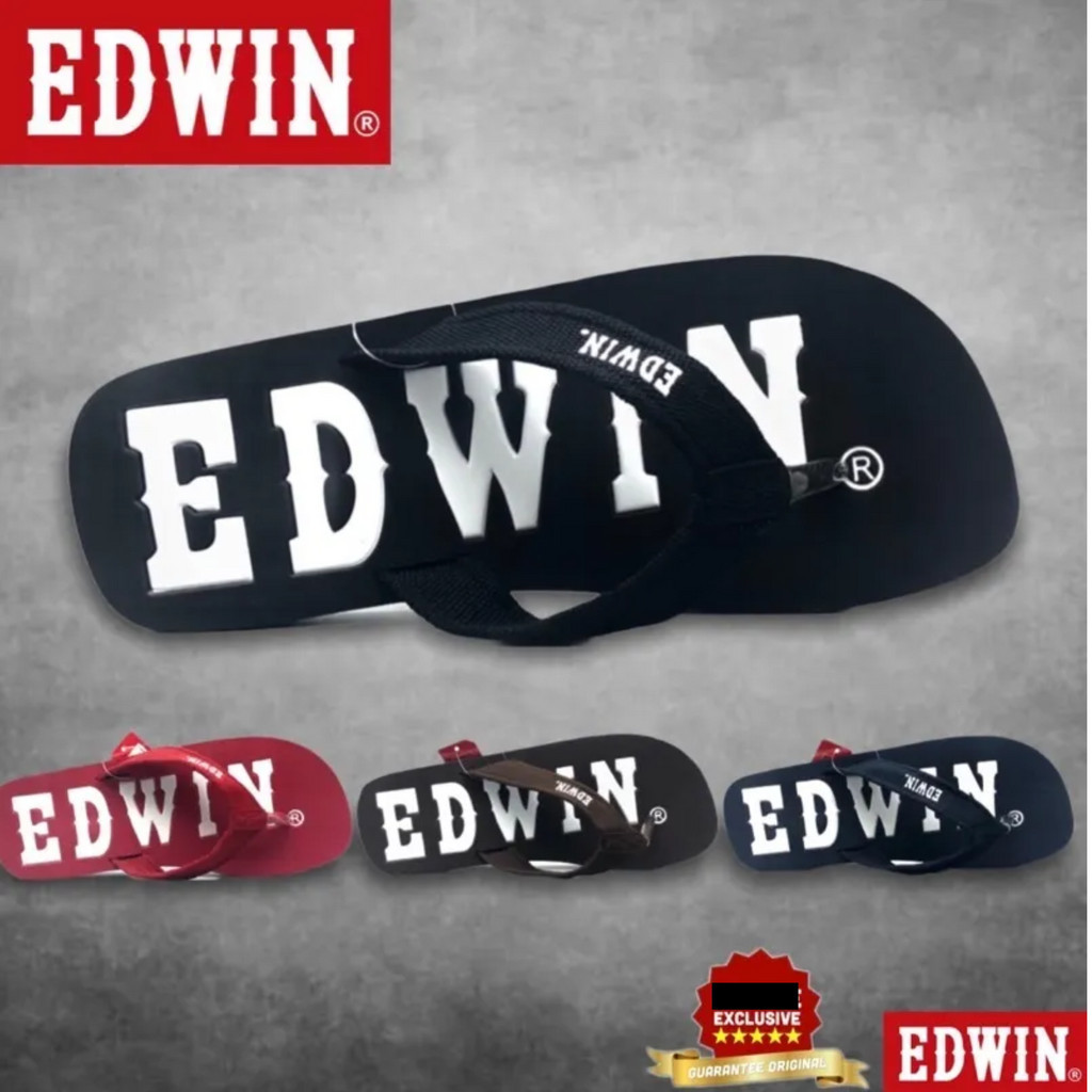EDWIN SIGNATURE SANDAL | SLIPPER EDWIN ( E10481 ) | Kasut Sandal ...