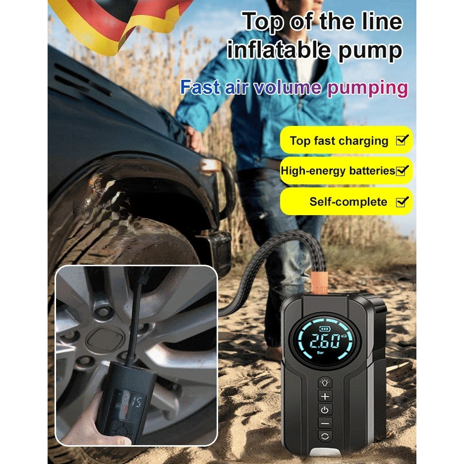 [Top Fast Charging] [New Upgrade of Technology] Car Inflatable Pump ...