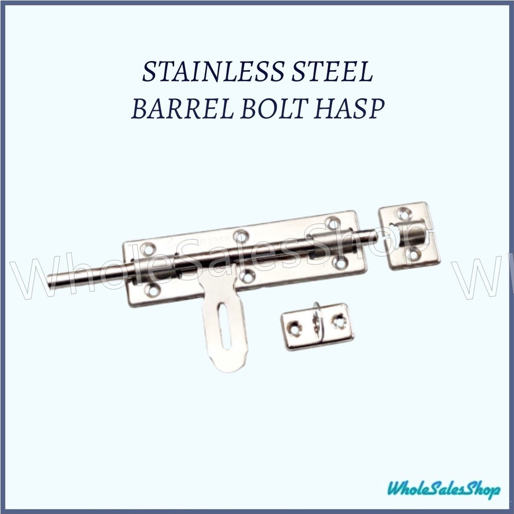 🔥HIGH QUALITY🔥 ASABIE STAINLESS STEEL BARREL BOLT HASP DOOR BOLT PAD ...