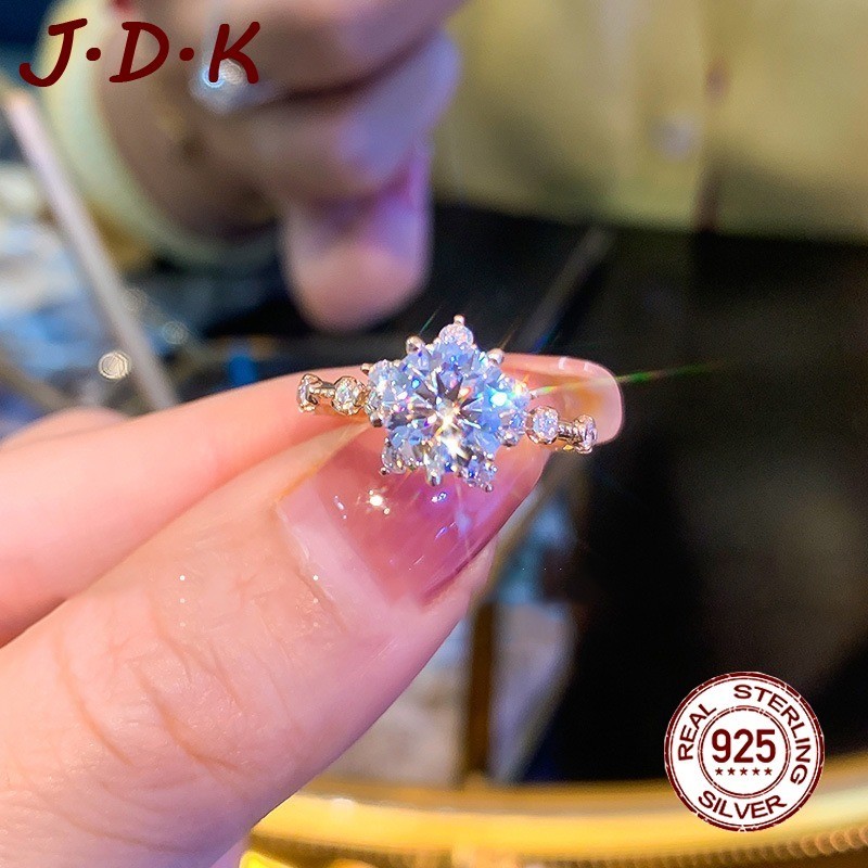Jdk 925 Sterling Silver Mesh Small 1 Carat Moissanite Vintage Lace Open ...