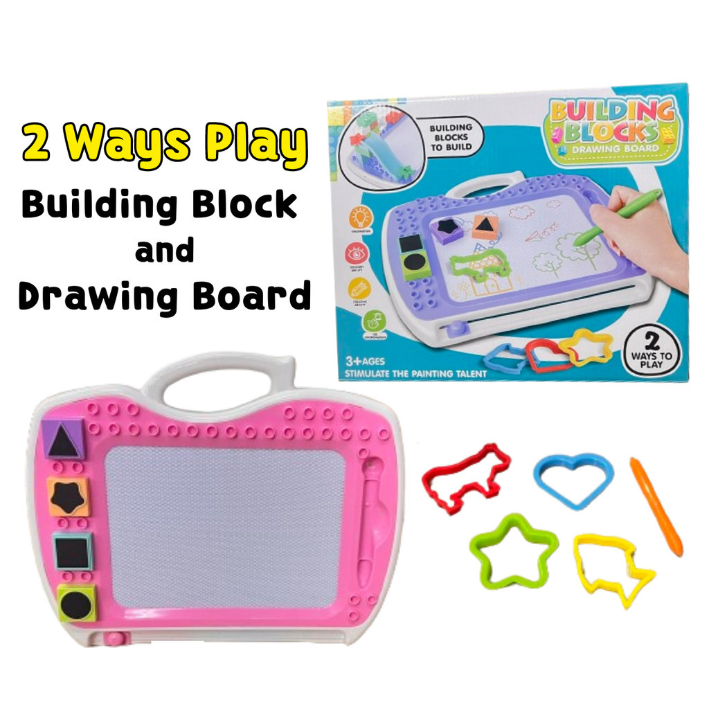 Ready Stock !!! MAGNETIC 2 IN 1 COLOR / BLACK DRAWING BOARD WITH 4 ...
