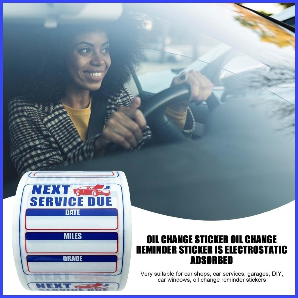 Oil Change Reminder Labels 250 Sheets Car Service Stickers For ...