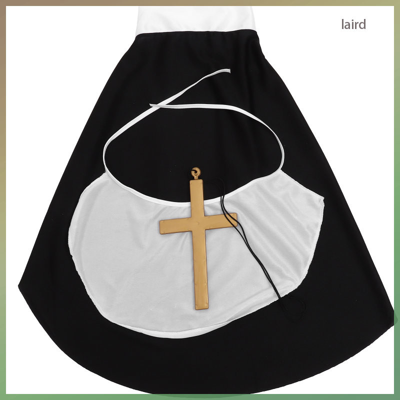 Halloween Costumes Face Pastor Priest Accessory Three Piece Suit Cross ...