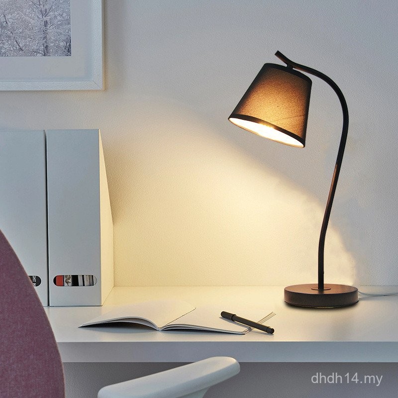Nordic Table Lamp Creative Fabric Study Eye Protection Lamp Desk ...