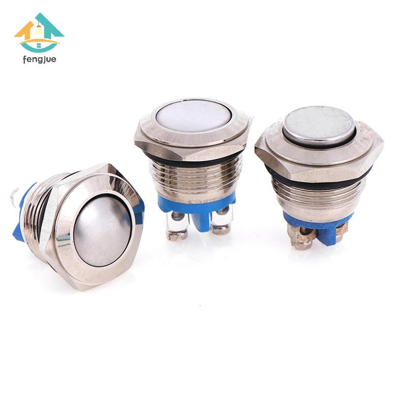 fengjue 16mm Metal Push Button Switch NO Momentary Reset Self-reset Push Button Switch TH ...