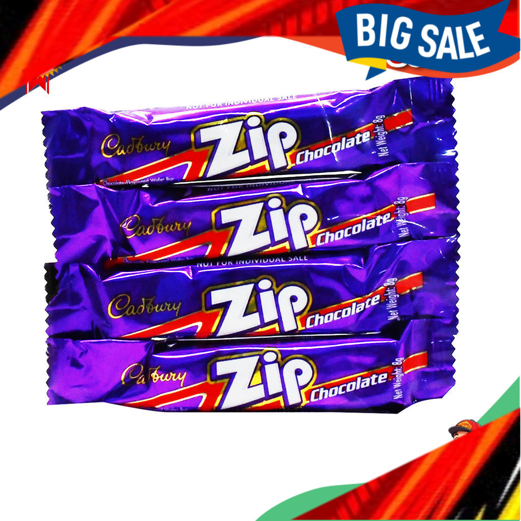 (4pcs) Coklat Cadbury Zip Chocolate Flavoured Wafer Bar | Shopee Malaysia
