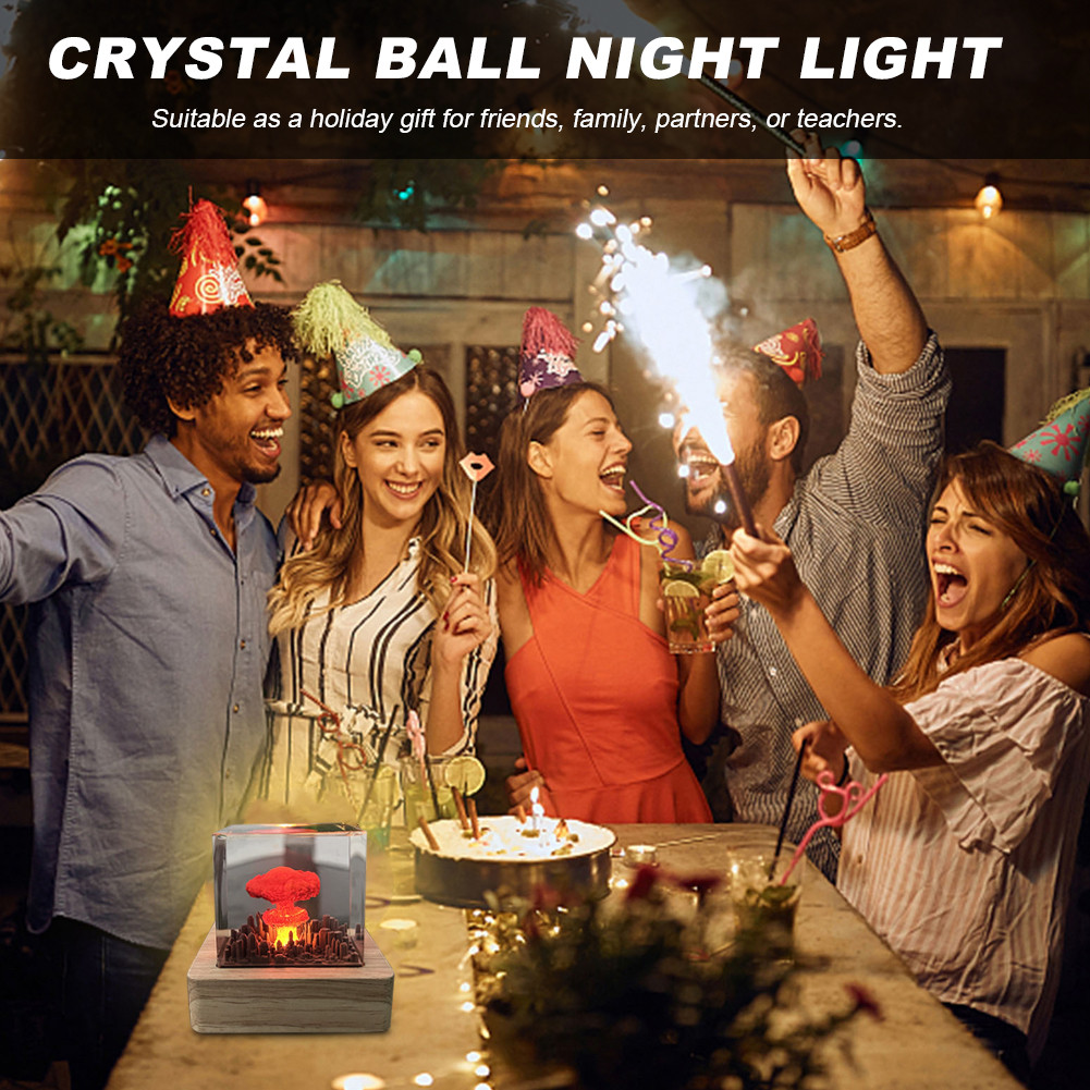 Nuclear Explosion Mushroom Cloud Lamp Resin Nuclear Bomb Model ...