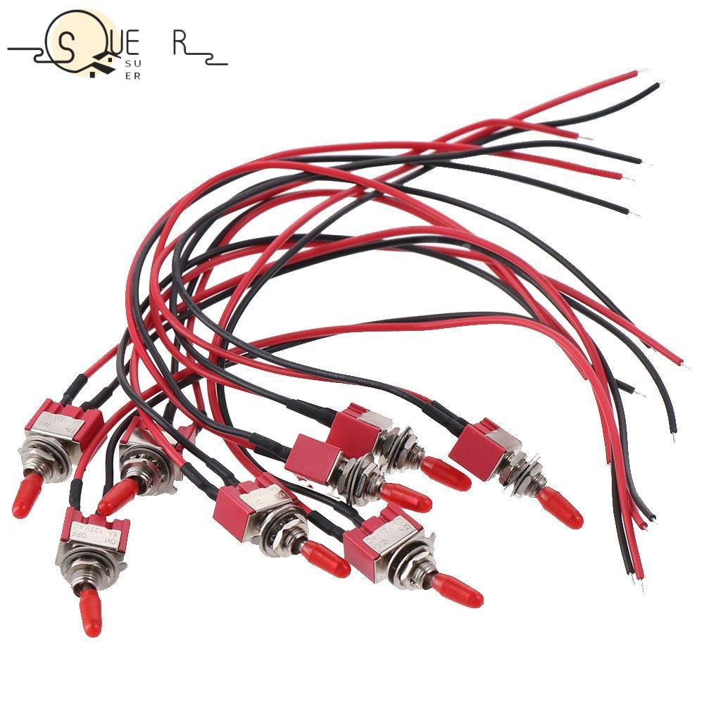 SUEREN 1/8Pcs Miniature Toggle Switch, MTS-101 SPST Mini Toggle Switch ...