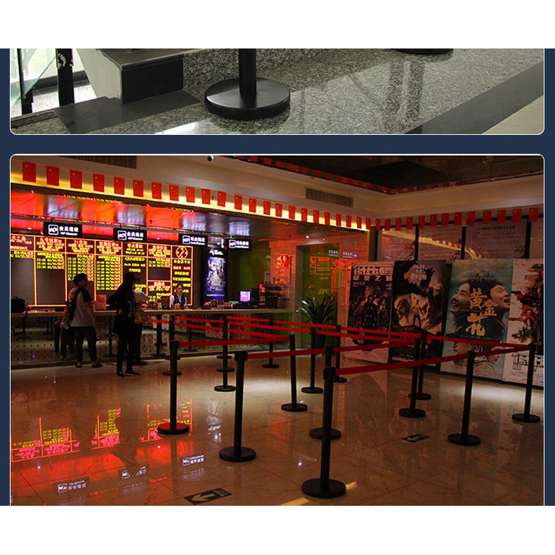 Safety warning barrier retractable belt queuing fence railing stainless ...