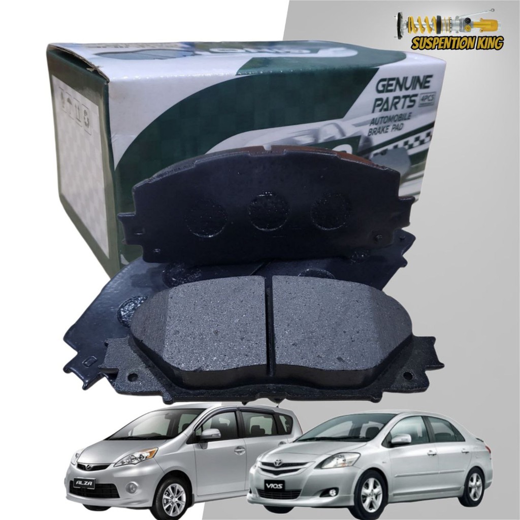 GINO BRAKE PAD FRONT FOR PEROUDA ALZA 2014-2022 / TOYOTA VIOS NCP93(J&E ...