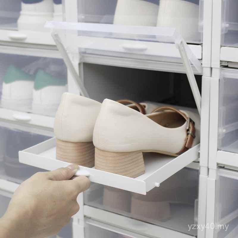 Kotak Kasut Lutsinar Tebal Gaya Laci Tolak Tarik Laci Lelaki dan Wanita ...