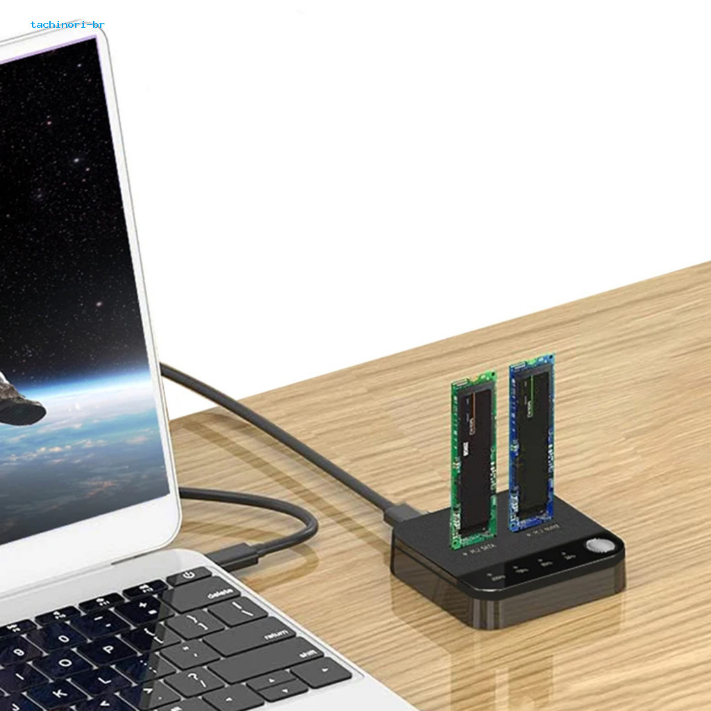 Hard Drive Duplicator Indicator Light Portable Dual Bay External Hard ...