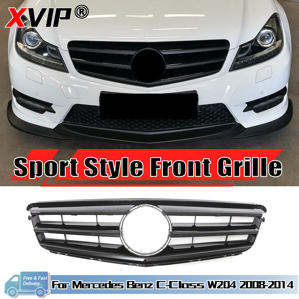XVIP Front Bumper Grille Hood Grill For Mercedes Benz C-Class W204 2007 ...