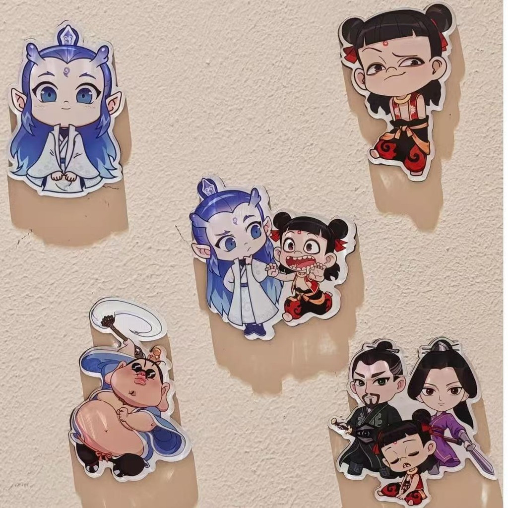 Movie Nezha 2 Refrigerator Magnets Cute Cartoon Nezha Pattern Magnetic ...