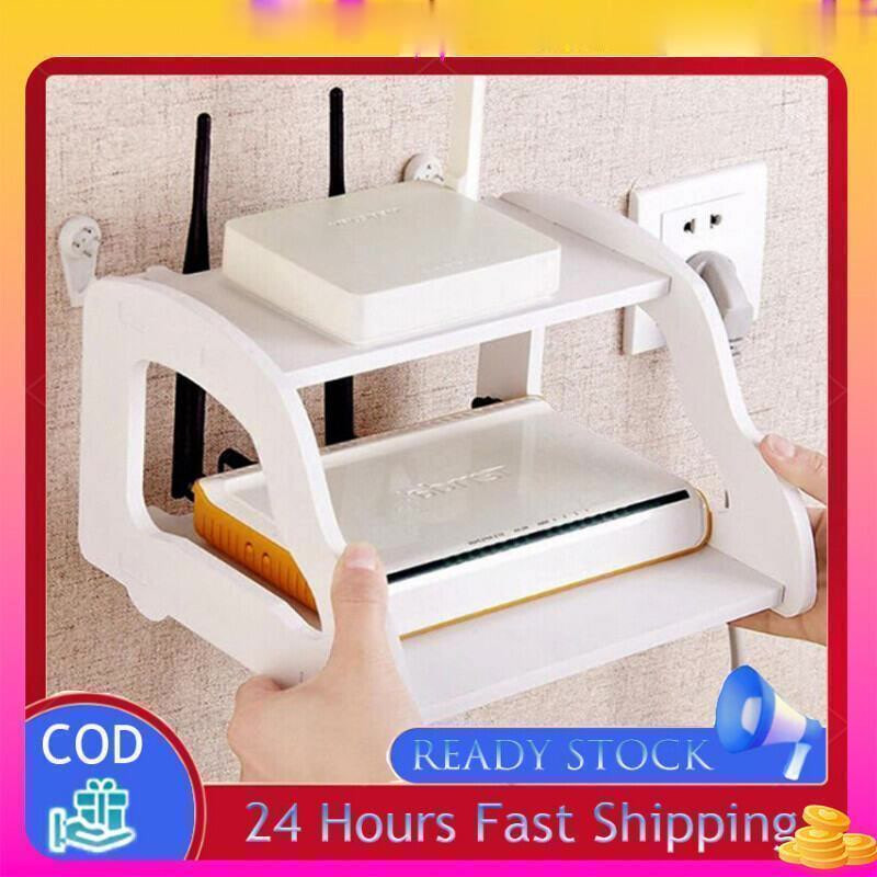 WIFI Router Double Floating Wall Mount Shelf Set-top Box Bracket rak ...