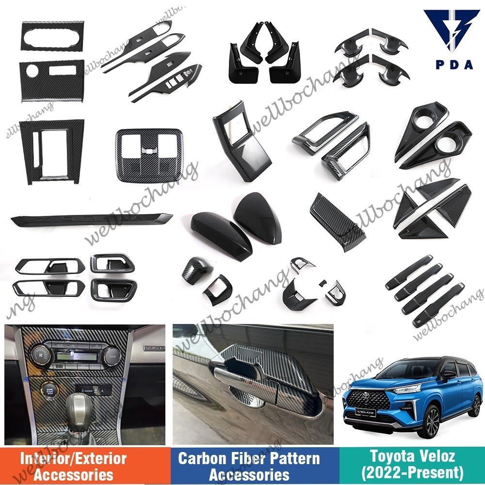 Toyota Veloz 2022 2023 Carbon Fiber steering wheel window switch cover ...