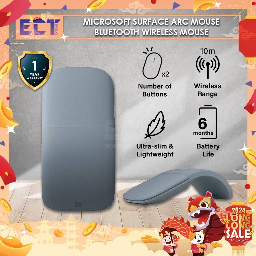 Microsoft Surface Arc Mouse Bluetooth Wireless Mouse | Shopee Malaysia