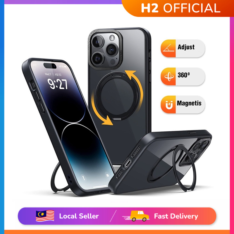 H2 360 Invisible Brackets Magnetic Wireless Charging Translucent Matte ...