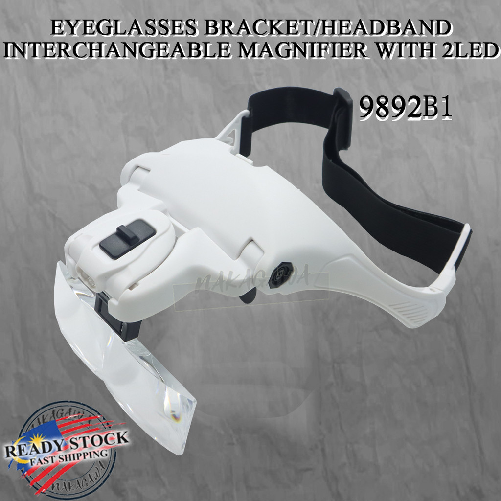 EYEGLASSES BRACKET/HEADBAND INTERCHANGEABLE MAGNIFIER / MAGNIFYING ...