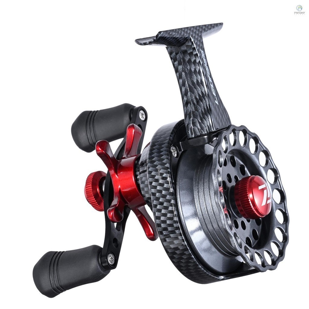 LEO FISHING Raft Reel Carbon Left Hand Metal Reel Ice Reel Hand Metal ...