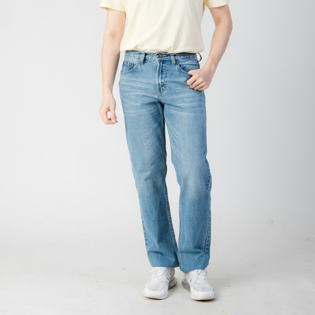 DAPPER| STRAIGHT CUT BLUE JEANS-J11498 | Shopee Malaysia