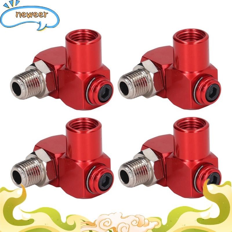 4Pc 360 Degree Swivel Air Hose Connector 1/4In NPT Industrial Air ...
